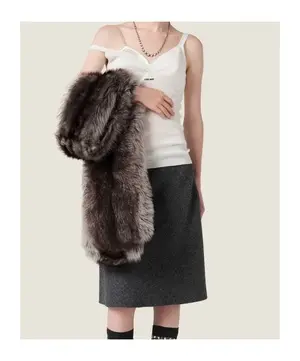 Miu Miu Ribbed Knit Logo Patch Camisole