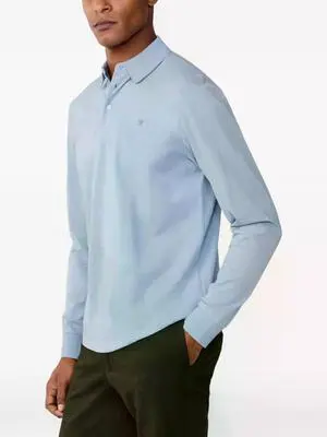 HACKETT LONDON Long-sleeve Embroidered Polo Shirt
