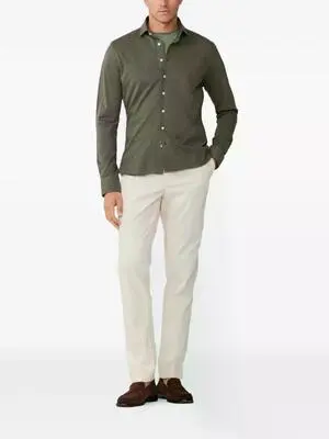 HACKETT LONDON Kent-collar Pique-jersey Shirt