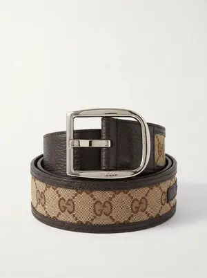 Gucci Gg Jacquard Belt - Black