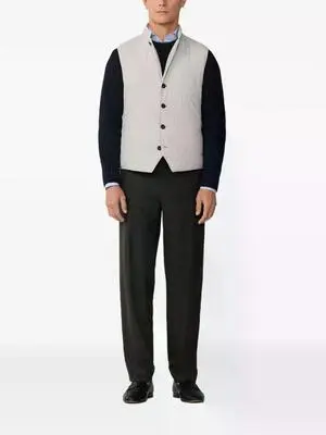 HACKETT LONDON Knit-back Quilted-front Hybrid Gilet