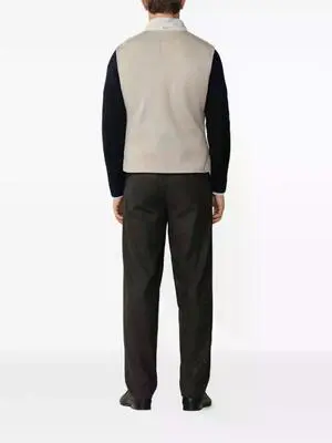 HACKETT LONDON Knit-back Quilted-front Hybrid Gilet