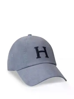 HACKETT LONDON Corduroy H Embroidered Cap - Blue