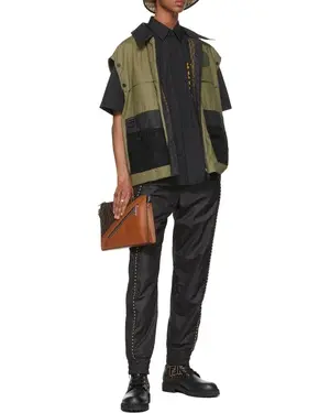 Fendi Ff Panelled Zipped Pouch