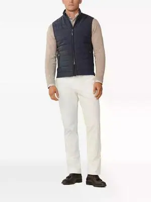 HACKETT LONDON Herringbone Gilet - Blue
