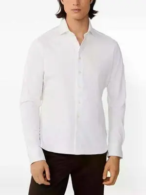HACKETT LONDON Long-sleeve Buttoned Shirt - White