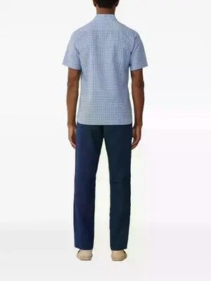 HACKETT LONDON Clay-print Short-sleeve Shirt