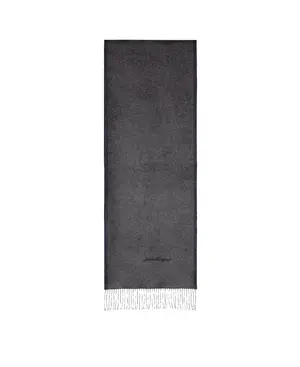 FERRAGAMO Fringe Detailed Scarf - Black