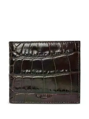 HACKETT LONDON Croc-stamped Billfold Wallet - Brown