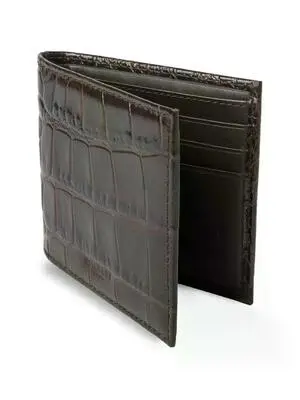 HACKETT LONDON Croc-stamped Billfold Wallet