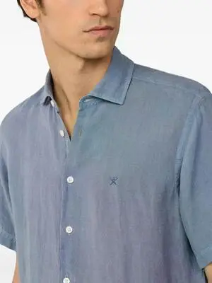 HACKETT LONDON Short-sleeve Linen Shirt