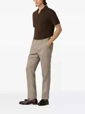 HACKETT LONDON Straight-fit Linen Trousers - Neutrals