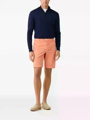 HACKETT LONDON Garment-dyed Cotton Shorts - Orange