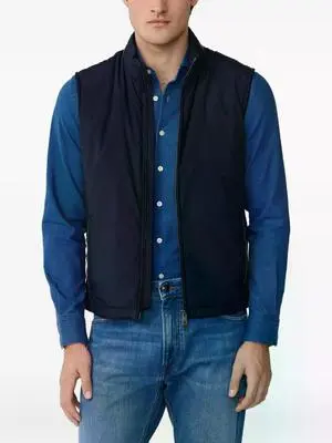 HACKETT LONDON Windsor Zip-up Gilet - Blue