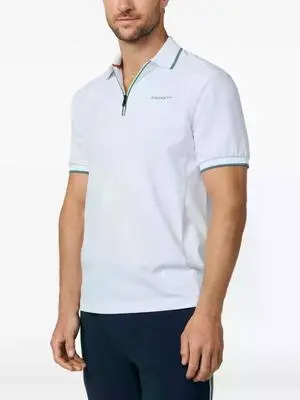 HACKETT LONDON Zip-placket Pique Polo Shirt