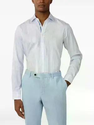 HACKETT LONDON Button-down Striped Cotton Shirt - Blue