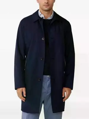 HACKETT LONDON Belgravia Mac Coat - Blue