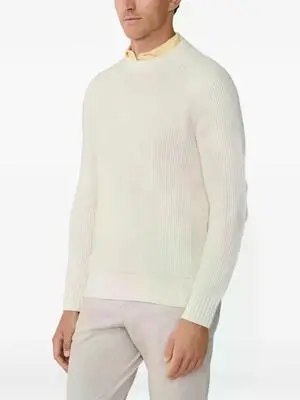 HACKETT LONDON Raglan-sleeve Crew-neck Cotton Jumper