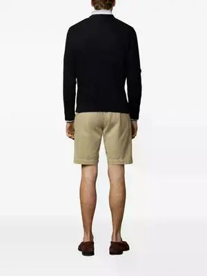 HACKETT LONDON Embroidered-logo V-neck Cotton Jumper