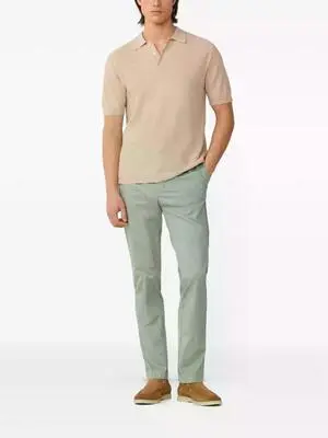 HACKETT LONDON Short-sleeve Knitted Cotton Polo Shirt - Neutrals