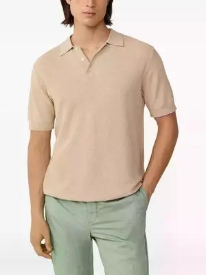 HACKETT LONDON Short-sleeve Knitted Cotton Polo Shirt