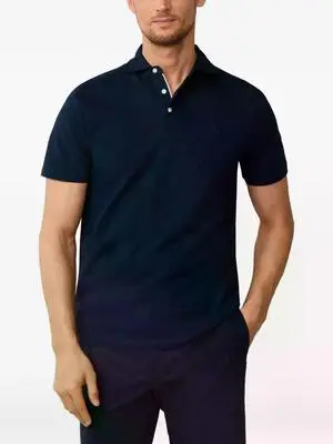 HACKETT LONDON Oxford Pique Polo Shirt - Blue