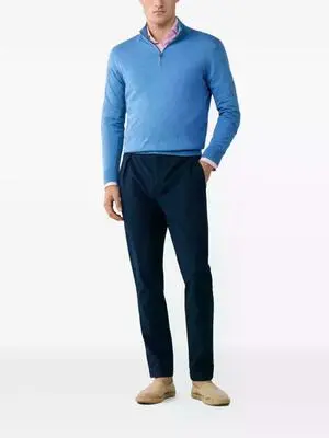 HACKETT LONDON Half-zip Elbow-patch Sweater