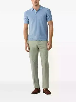 HACKETT LONDON Short-sleeve Knitted Cotton Polo Shirt