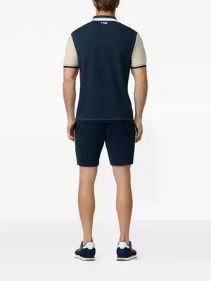 HACKETT LONDON Contrast-tipping Logo-print Polo Shirt