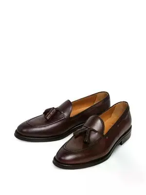 HACKETT LONDON Mayfair Crust Tassel Leather Loafers