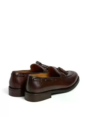 HACKETT LONDON Mayfair Crust Tassel Leather Loafers