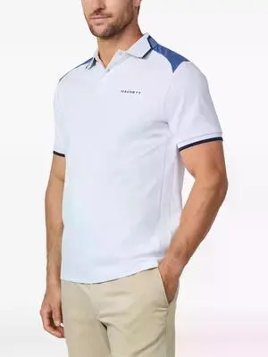 HACKETT LONDON Colour-block Embroidered-logo Polo Shirt
