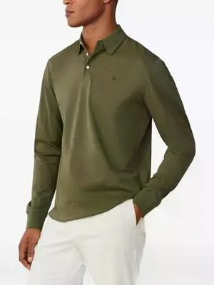 HACKETT LONDON Long-sleeve Embroidered Polo Shirt