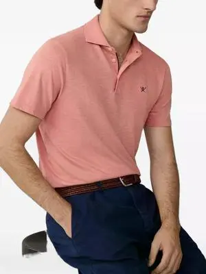 HACKETT LONDON Embroidered Cotton-linen Polo Shirt
