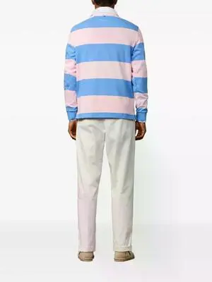 HACKETT LONDON Striped Cotton-jersey Rugby Shirt - Pink