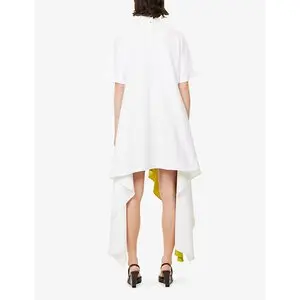 Alaïa Asymmetric Hem Cotton-jersey T-shirt - Blanc