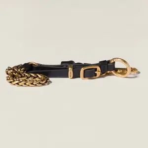 Miu Miu Metal And Leather Key Ring Trick