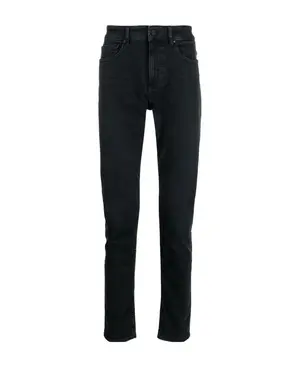 Hugo Boss Mid-rise Slim-fit Jeans - Black