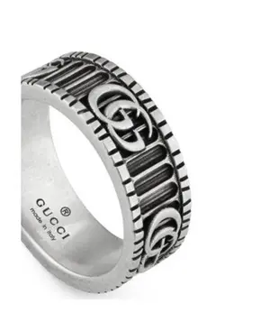 Gucci Silver Logo Marmont Ring