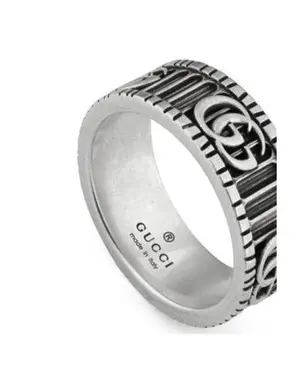 Gucci Silver Logo Marmont Ring
