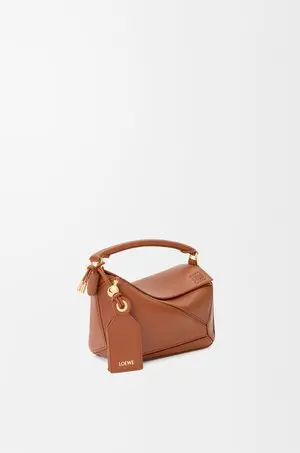 Loewe Mini Featherlight Puzzle Bag - Walnut