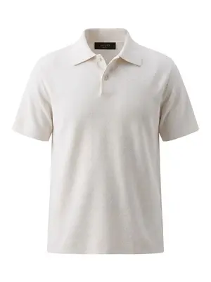 Gucci Silk Cotton Polo Shirt With Embroidery - Ivory
