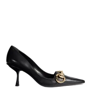 Gucci Boulevard Heeled Pumps With Horsebit Detail - Black
