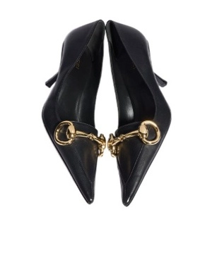 Gucci Boulevard Heeled Pumps With Horsebit Detail - Black