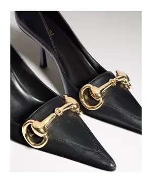 Gucci Boulevard Heeled Pumps With Horsebit Detail - Black