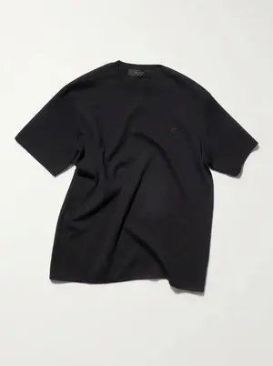 Gucci Knit Silk Cotton T-shirt With Embroidery - Black