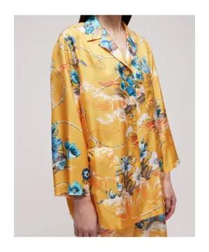 Gucci Floral Print Silk Twill Shirt - Multi-color