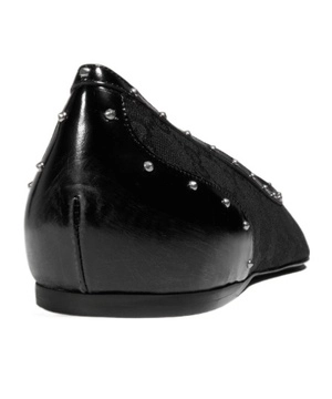 Gucci Point-toe Studded Loafers - Black