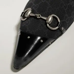 Gucci Point-toe Studded Loafers - Black