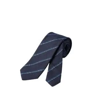 Gucci Diagonal Horsebit Silk Jacquard Tie - Blue